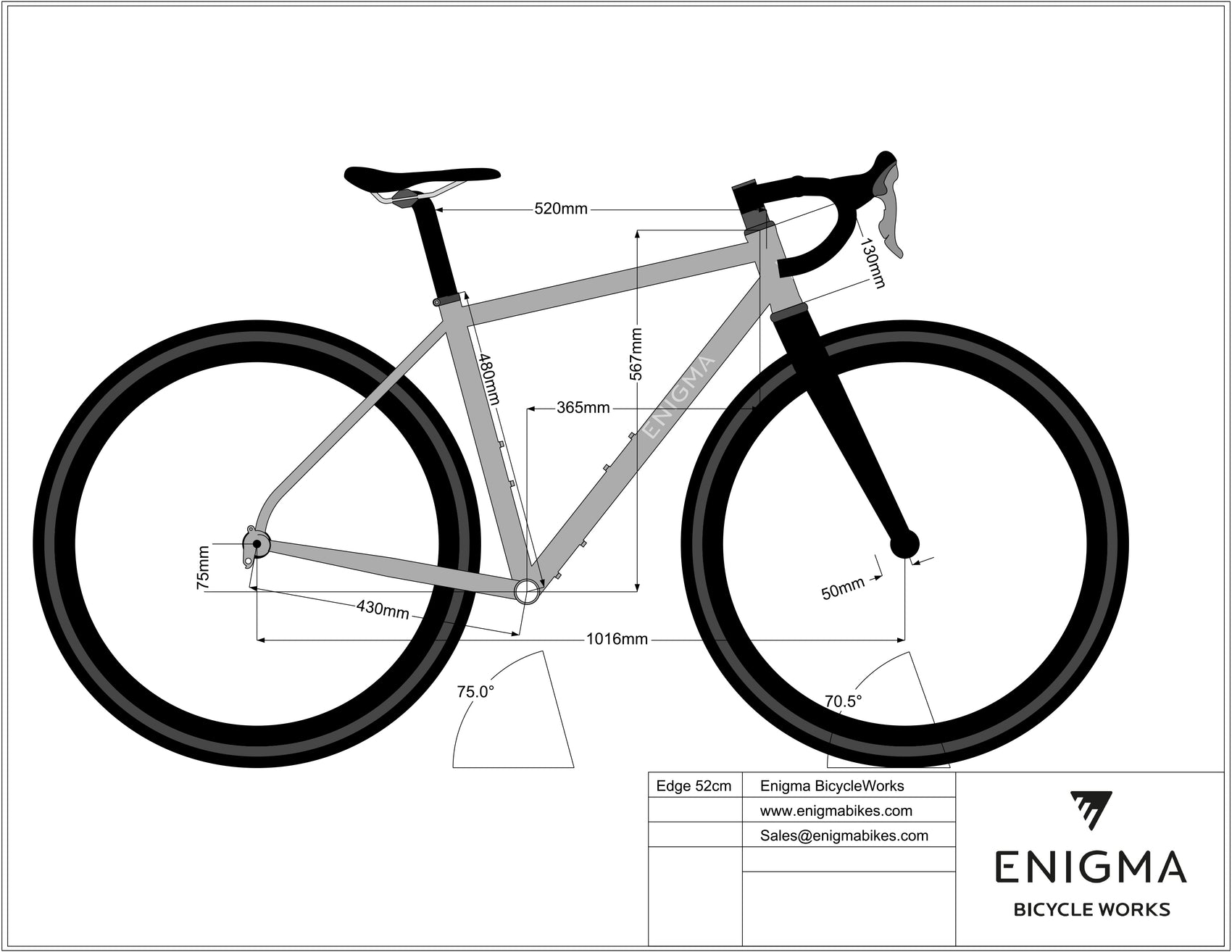 Enigma Edge Mk1 Titanium Gravel Frame | Ltd Stock 50cm – Enigma Bicycle ...