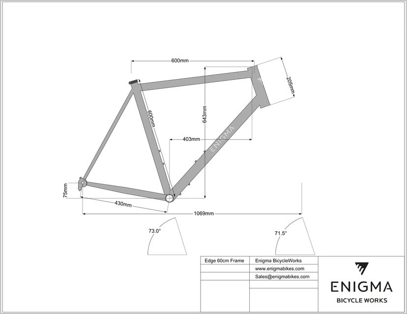 Enigma Edge Mk1 Titanium Gravel Frame | Ltd Stock 50cm – Enigma Bicycle ...